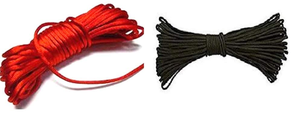 Religious Red and Black Silk Thread Nazar Dhaga 20 Metres Each sw3 ...