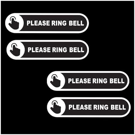 Amazon.com: Please Ring Doorbell Sign Sticker，Self-Adhesive Waterproof ...