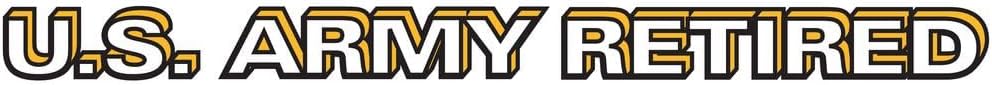 Amazon.com - U.S. Army Retired in White, Gold and Black 13"x2.25 ...