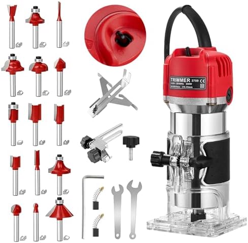 Router Madera, 800W Herramienta compacta para trabajar la madera ...