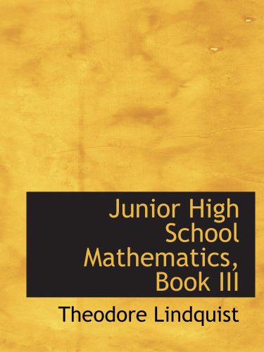 Amazon.co.jp: Junior High School Mathematics, Book III : Lindquist ...