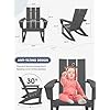 Amazon.com: KINGYES Modern Rocking Adirondack Chair, All Weather Patio ...