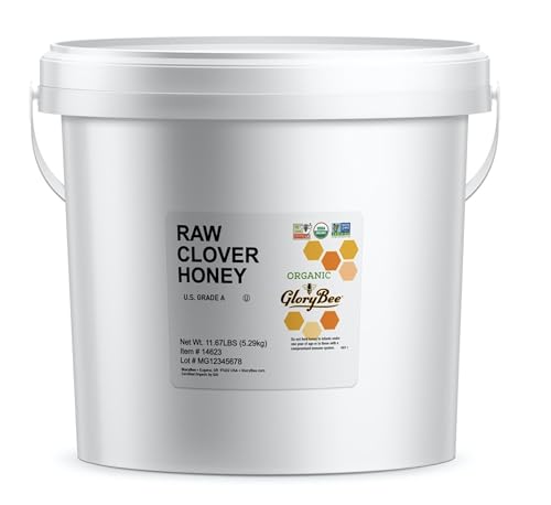 GloryBee Raw Honey, True Source Certified, USDA Organic, Organic Clover ...