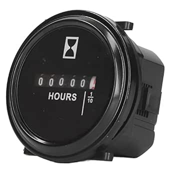 Wide Range Mechanical Hour Meter Gauge 99999.9 Hours AC DC Universal ...