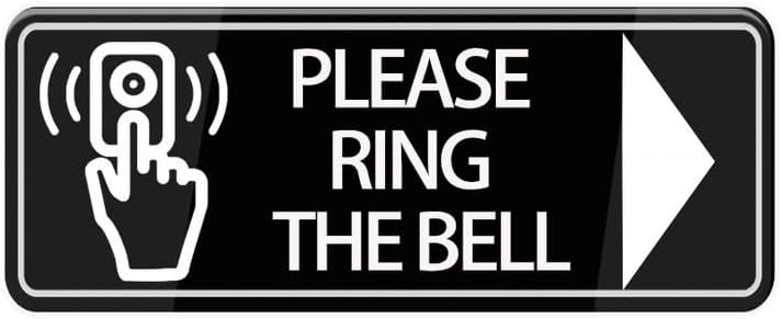 Amazon.com : Please Ring The Bell With Right Arrow And Graphic Sign ...
