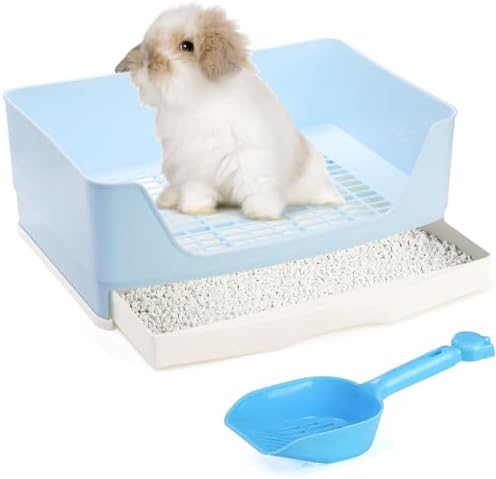 Amazon.com : Yesland Large Rabbit Litter Box, Corner Toilet Box Bunny ...