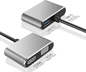 SmartTech Type C to 4 in 1 USB C Docking Multiport Adapter with HDMI 4K ...