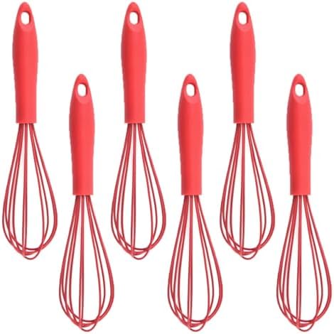 Amazon.com: Ousyaah Silicone Whisk (4-Pack), Wooden Handle Manual ...