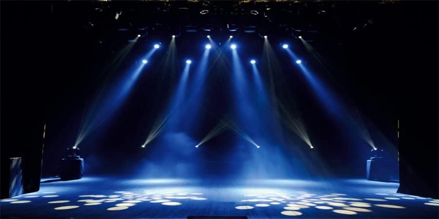 Amazon.com : Yeele 10x8ft Stage Spotlight Backdrop for Photography Blue ...