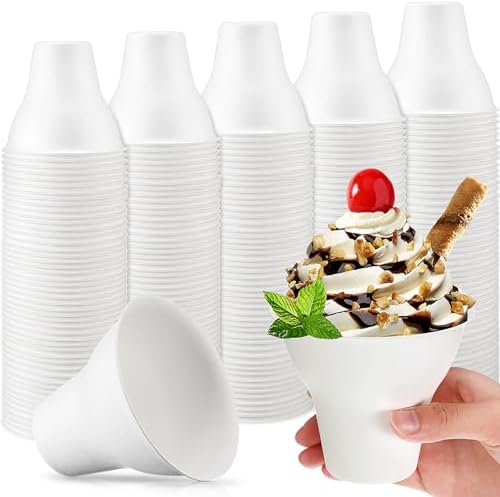 Amazon.com: FoldTier 50 Pcs Summer Snow Cone Cups 12 oz Paper Cone Cups ...