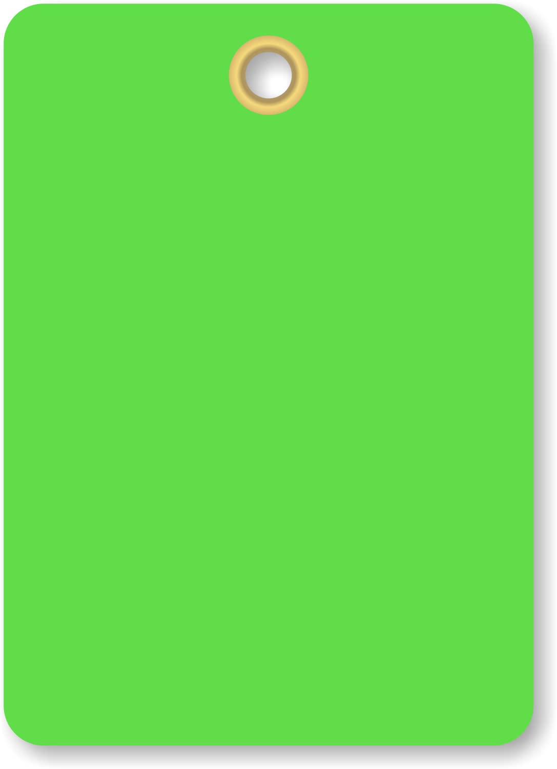 Amazon.com: SmartSign Fluorescent Green Heavy Duty Plastic Blank Tags ...