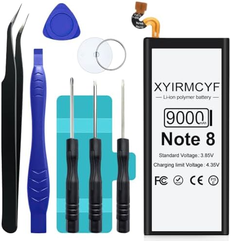 Amazon.com: XYIRMCYF Galaxy Note 8 Battery (2024 New Upgrade), 9000mAh ...