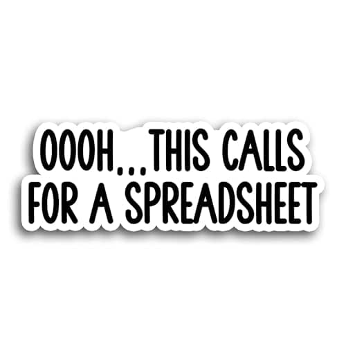 Amazon.com: Oooh This Calls for a Spreadsheet Sticker Math Laptop ...