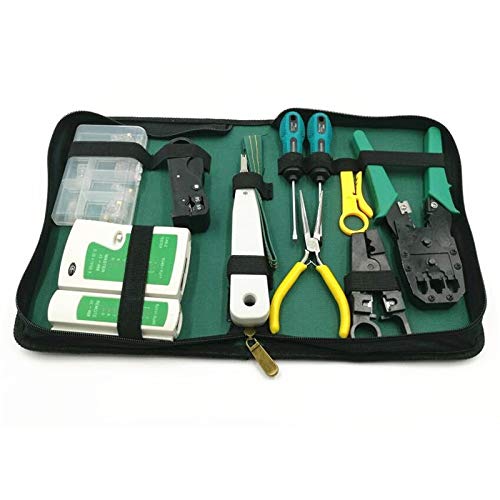 Networking Installer Tool 11pcs RJ45 RJ11 CAT5 LAN Network Tool Kit ...