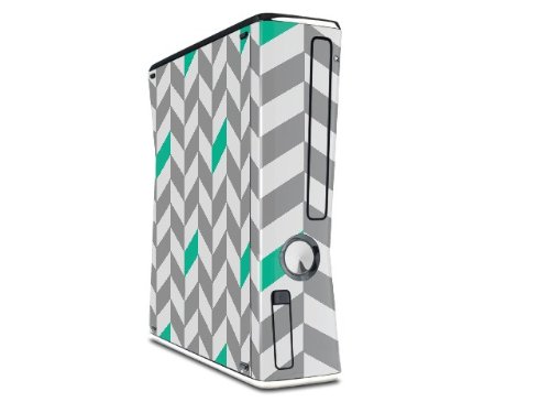 Amazon.com: Chevrons Gray And Turquoise Decal Style Skin for XBOX 360 ...
