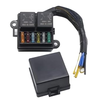 Amazon.com: Pre-Wired Fuse Relay Box, 2 4-Pin 80A Relay Slots and 6 ATC ...