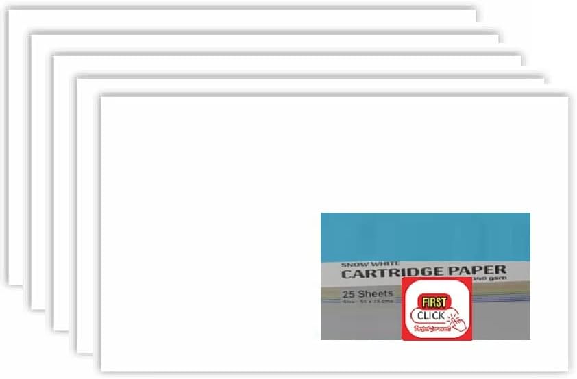 FIRST CLICK Cartridge Sheet Snow White Drawing Paper 140 GSM (56 x 71 ...