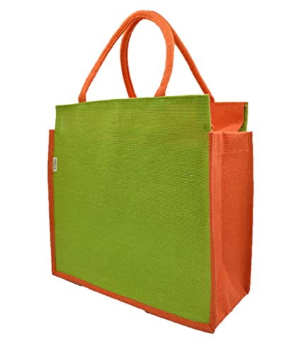 JUTEKA Multicolor, Eco Friendly, Multipurpose Jute Bag with Zipper ...