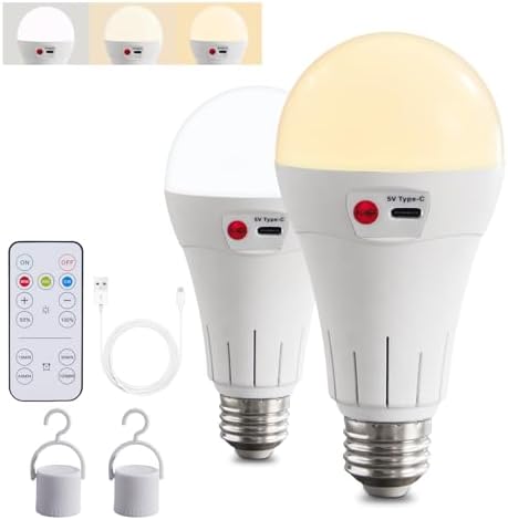 USB Rechargeable Light Bulb With Remote Control, Smart RGB Color ...