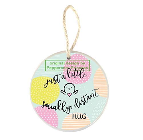 Amazon.com: Socially Distant Hug Funny Ornament Original Handmade ...