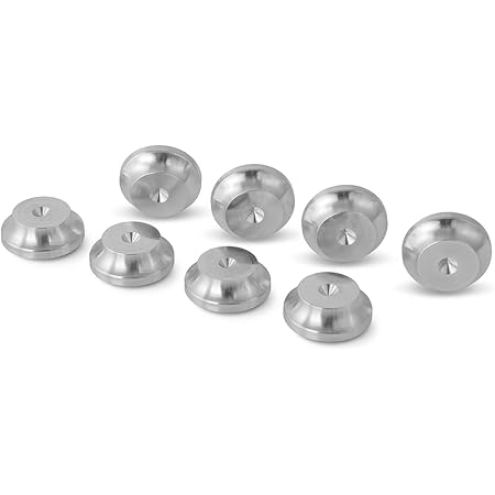 CNC SLIM Stainless Steel Speaker spike pads 20mm dia - Set of 8 pieces ...