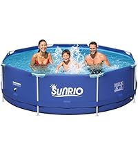 Amazon.com: Sunrio Metal Pro 8ft X 30in Round Pool Durable Steel Frame ...