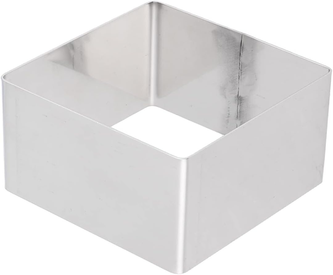 Amazon.com: SWOOMEY 8 Inch Cake Pans Square Cake Ring Mousse Cutter ...