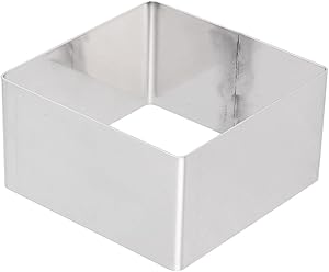 Amazon.com: SWOOMEY 8 Inch Cake Pans Square Cake Ring Mousse Cutter ...
