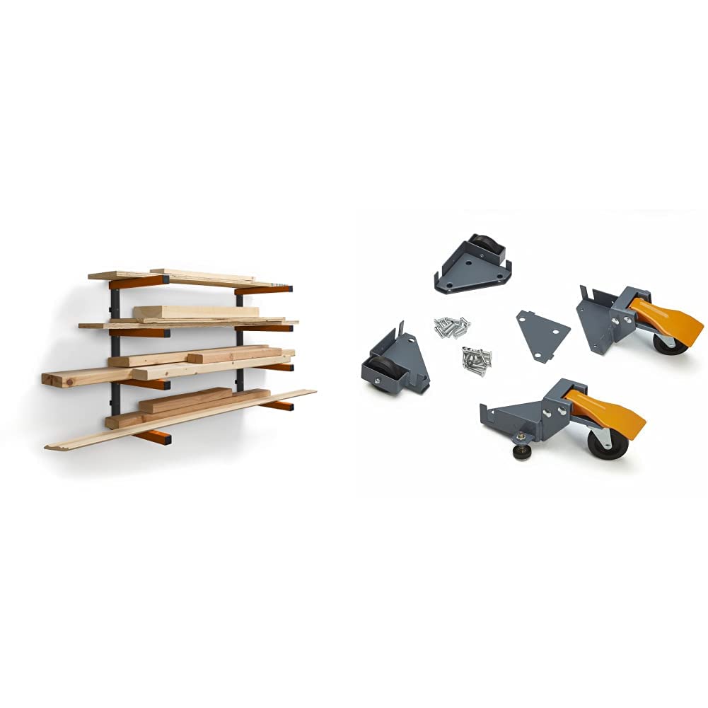 Bora Portamate Wood Organizer and Lumber Storage Metal Rack with 4 ...