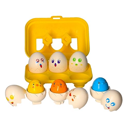 Navoys 6 Squeaky Hatching Eggs – Toddlers Toy, 12+ Months Educational ...