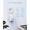 Amazon.com: 1 Pack European Travel Plug Adapter, VINTAR Foldable ...