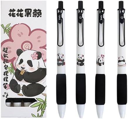Amazon.com: MOZXIRZ 4 Pcs Gel Ink Pens Retractable Pens Cute Panda Pen ...
