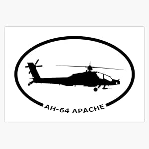 Amazon.com - AH-64 Apache Attack Helicopter Bumper Sticker Window Water ...