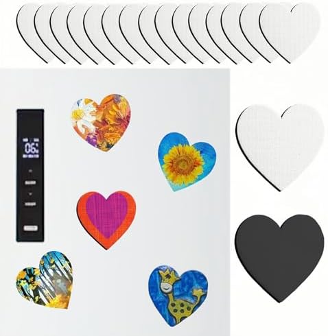 Amazon.com: 15Pcs Heart Mini Canvas Boards for Painting Magnetic Small ...