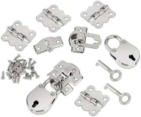 2Sets Bear Shaped Padlock Silver Antique Hasp Latch, Small Metal ...