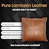 Amazon.com: LL LEATHER LOVERS Lambskin Leather Pillow Cover - Sofa ...