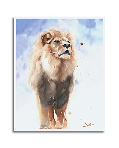 Lion Watercolor Painting