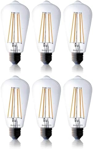 Bioluz LED 92 CRI Dimmable Edison Light Bulbs 800 Lumen Soft White ...