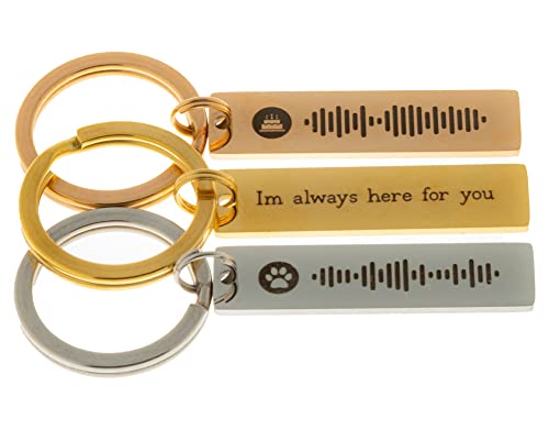 Amazon.com: Personalized Music Code Keychain | Custom Song Code Gift ...
