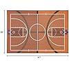 Amazon.com: Sports Rug - Basketball Field Patterned Carpet, Non-Slip ...