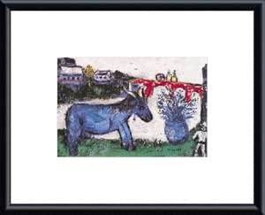 Amazon.com: Blue Donkey, Framed Art Print by Marc Chagall: Unframed ...