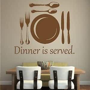 Iconic Stickers - Dinner Is Served Cutlery Quote Wall Sticker / Art ...