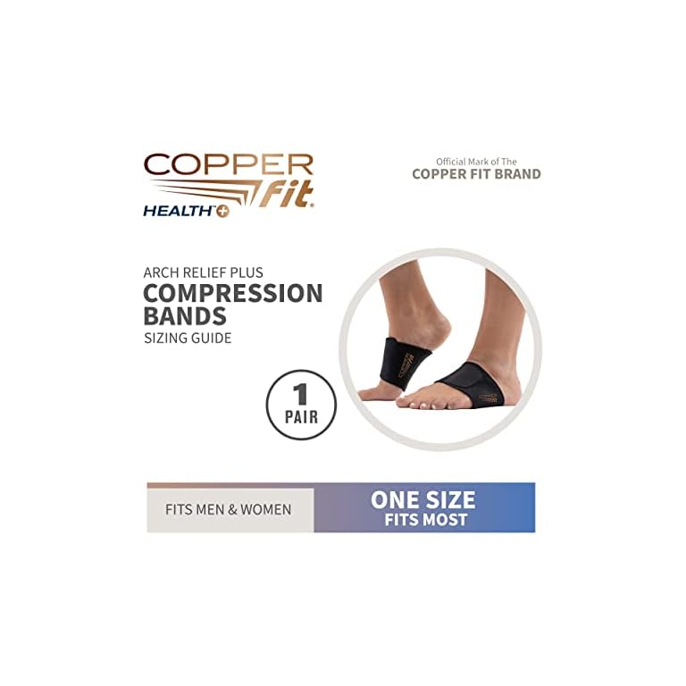 Copper Fit Health Wraps - Unisex Arch Relief Plus with Built-In ...