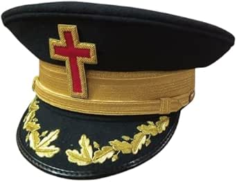 Amazon.com: Masonic Knight Templar Fatigue Hat with Cross Emblem, Black ...