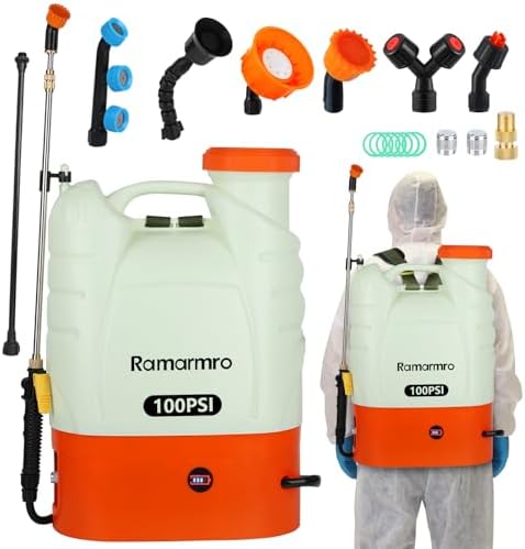 Amazon.com : Battery Powered Backpack Sprayer 4 Gallon Lawn Garden ...