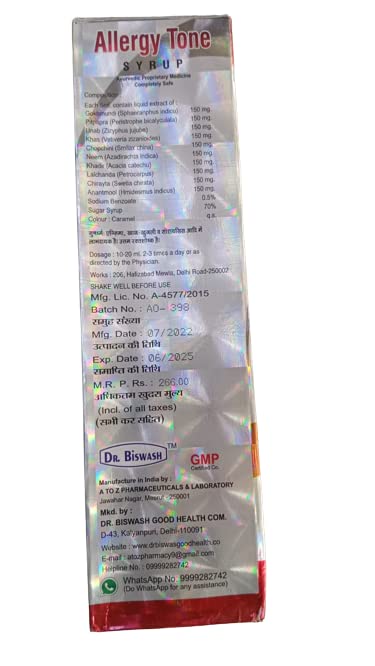Buy ALLERGY TONE SYRUP 450 ML Online at Low Prices in India - Amazon.in