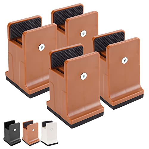 Snapklik.com : BTSD-home Bed Risers 4 Inch Adjustable Furniture Risers
