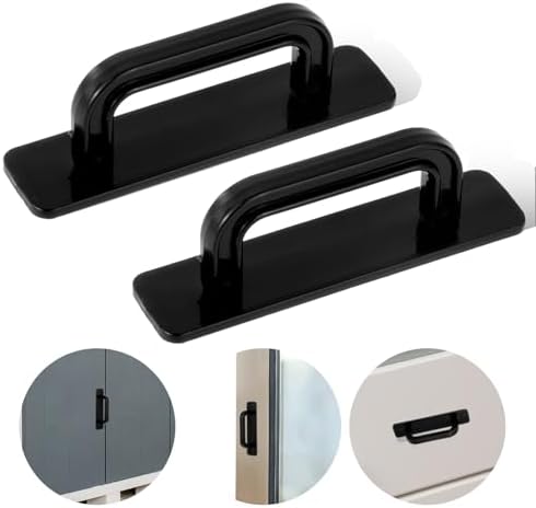 2 Pack Adhesive Handles, Stick on Cabinet Handles, No Drill Cabinet ...
