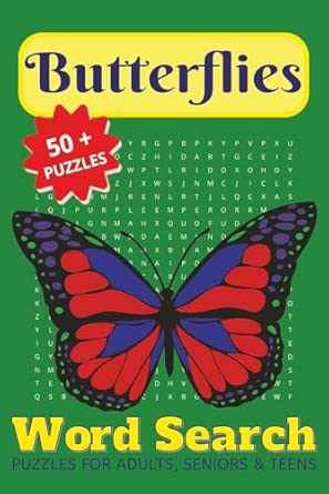 Butterflies Word Search Puzzle Book: Word Searches with Easy-to-Read ...