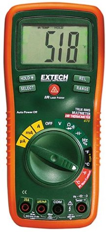 Extech Instruments EX470 Potencia multímetro y termómetro de ...